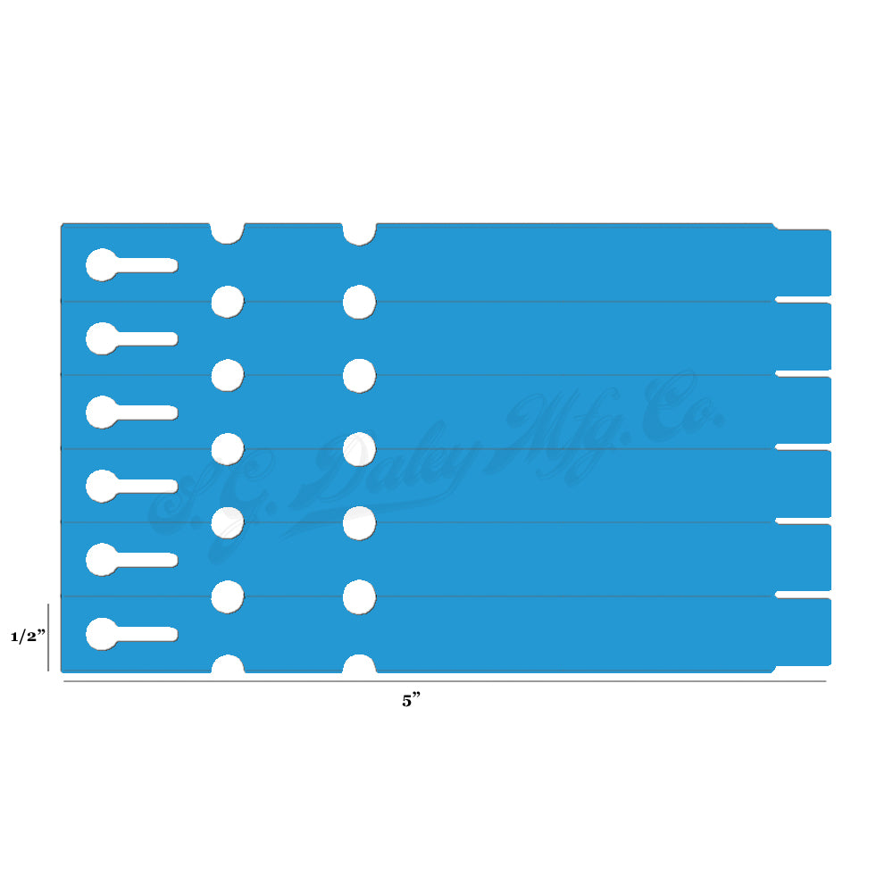 5" x 1/2" Turquoise Wraptie Tags – S.G.Daley Mfg. Co.