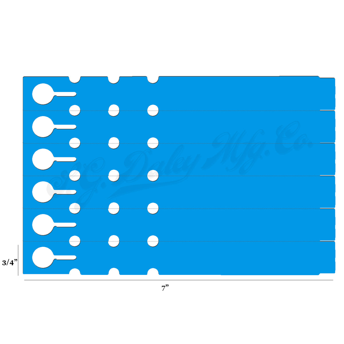 7" x 3/4" Turquoise Wraptie Tags – S.G.Daley Mfg. Co.