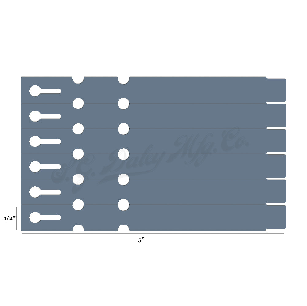 5" x 1/2" Grey Wraptie Tags – S.G.Daley Mfg. Co.